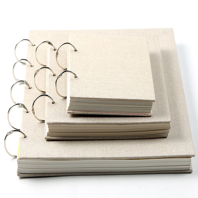 60 Sheets Hand Made Linen Sketch Notebook Linen Book Cloth - Etsy