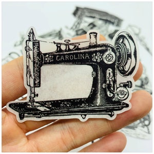 22 Pcs Retro Tailor Stickers Set,sewing Machine Stickers,scissors ...