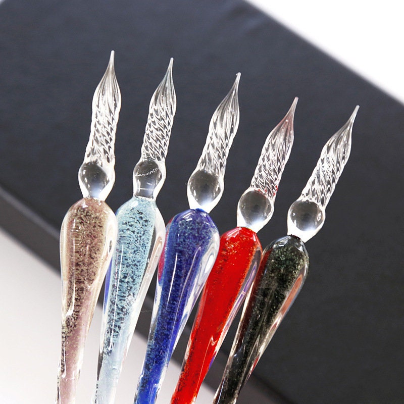 Glowing Glass Dip Pen Ink Calligraphy Custom Engrave Glass Pen ...