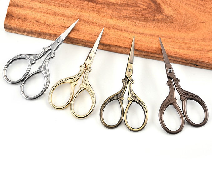 Peacock Scissor /gold Antique Vintage Scissors /custom Engrave ...