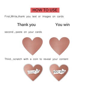300 Pcs Heart 1 Inch Scratch off Stickers 3 Colors ,gold Silver Pink ...