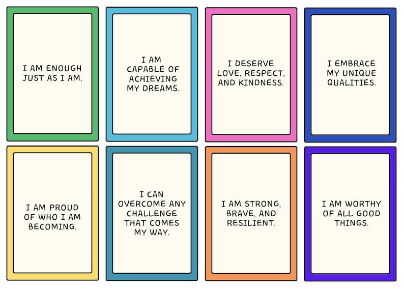 50 Empowering Affirmations for Teen Girls - Digital Printable ...