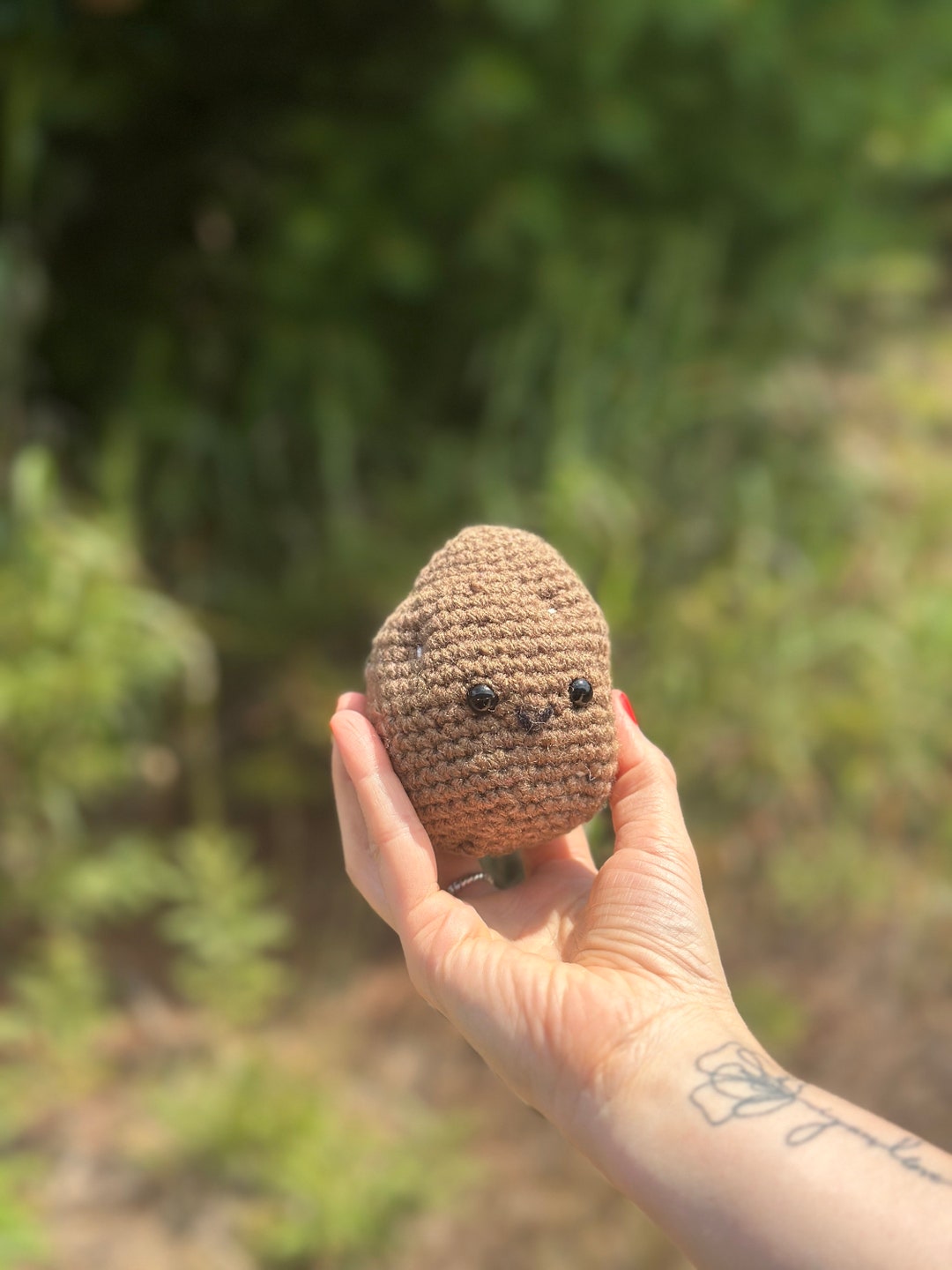 Handmade Crochet Emotional Support Potato Unique Plush Toy for Stress ...