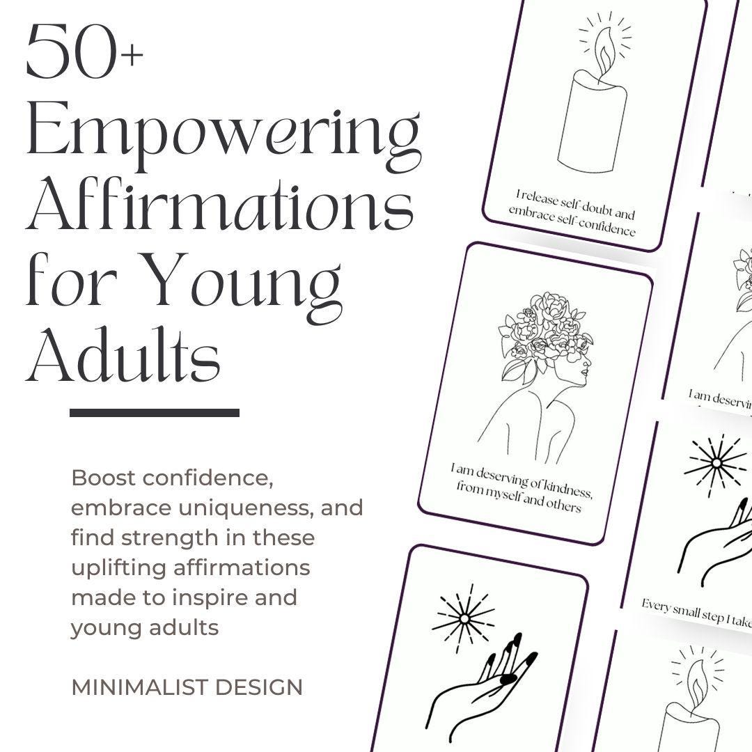 50+ Empowering Affirmations for Young Adults - Digital Printable ...