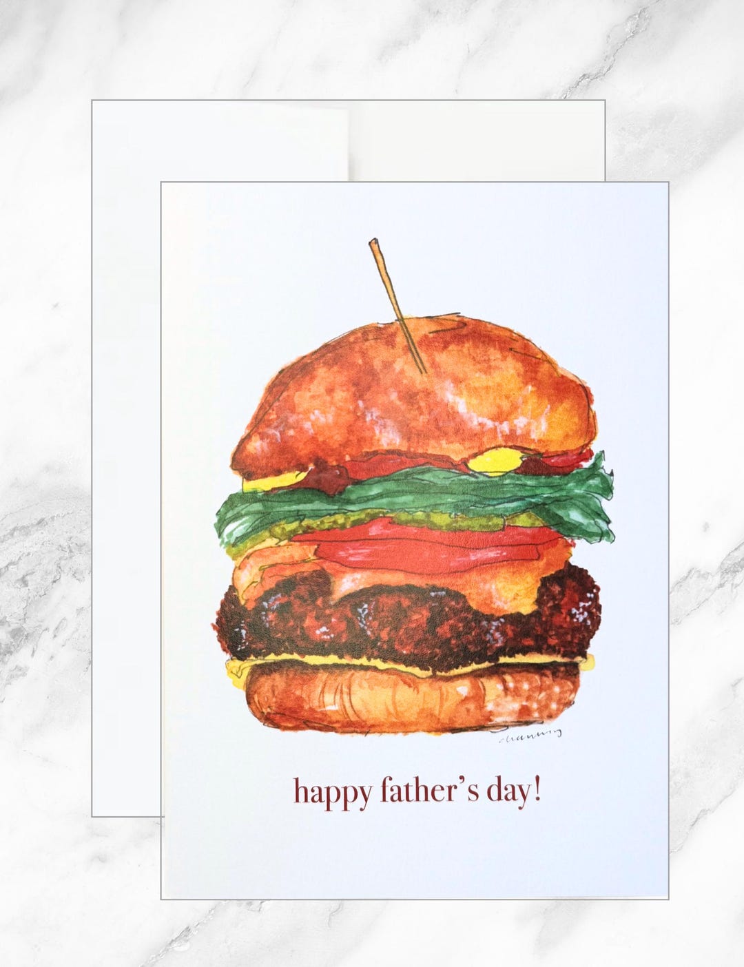 Father’s Day Burger Card - Etsy