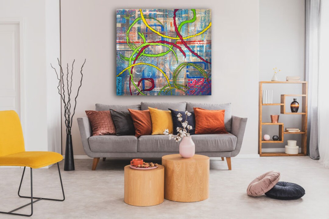 Original Picture alba Spina Acrylic Painting Modern Art Artist Peter ...