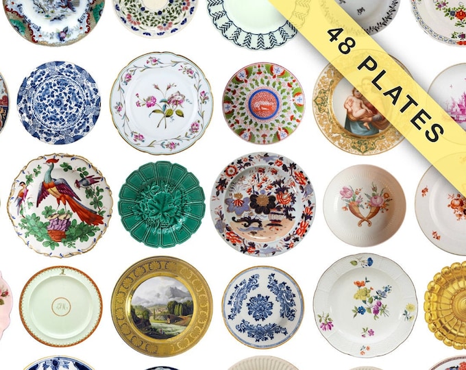 48 Printable Miniature Plates 1:24 48 Plates Instant - Etsy