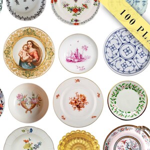 100 Printable Miniature Plates 1:24 100 Antique Vintage | Etsy