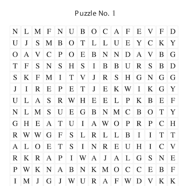 Free Printable Word Search - Etsy