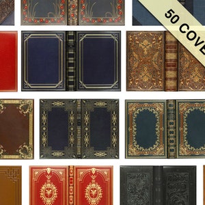 50 Printable Miniature Vintage Book Covers 1:12 | 50 Covers | Instant ...