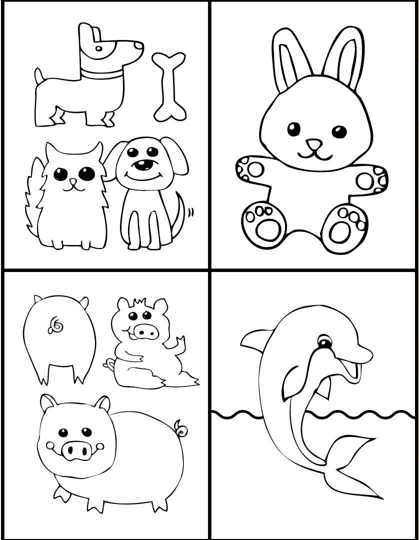 Animal Coloring PDF imprimible / 41 páginas / Formato carta 8.5 x 11 ...