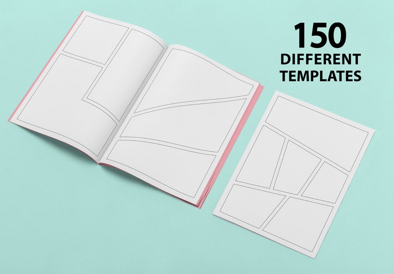 Printable DIY Comic Grids | 150 Different Templates | PDF Format | 8.5 ...