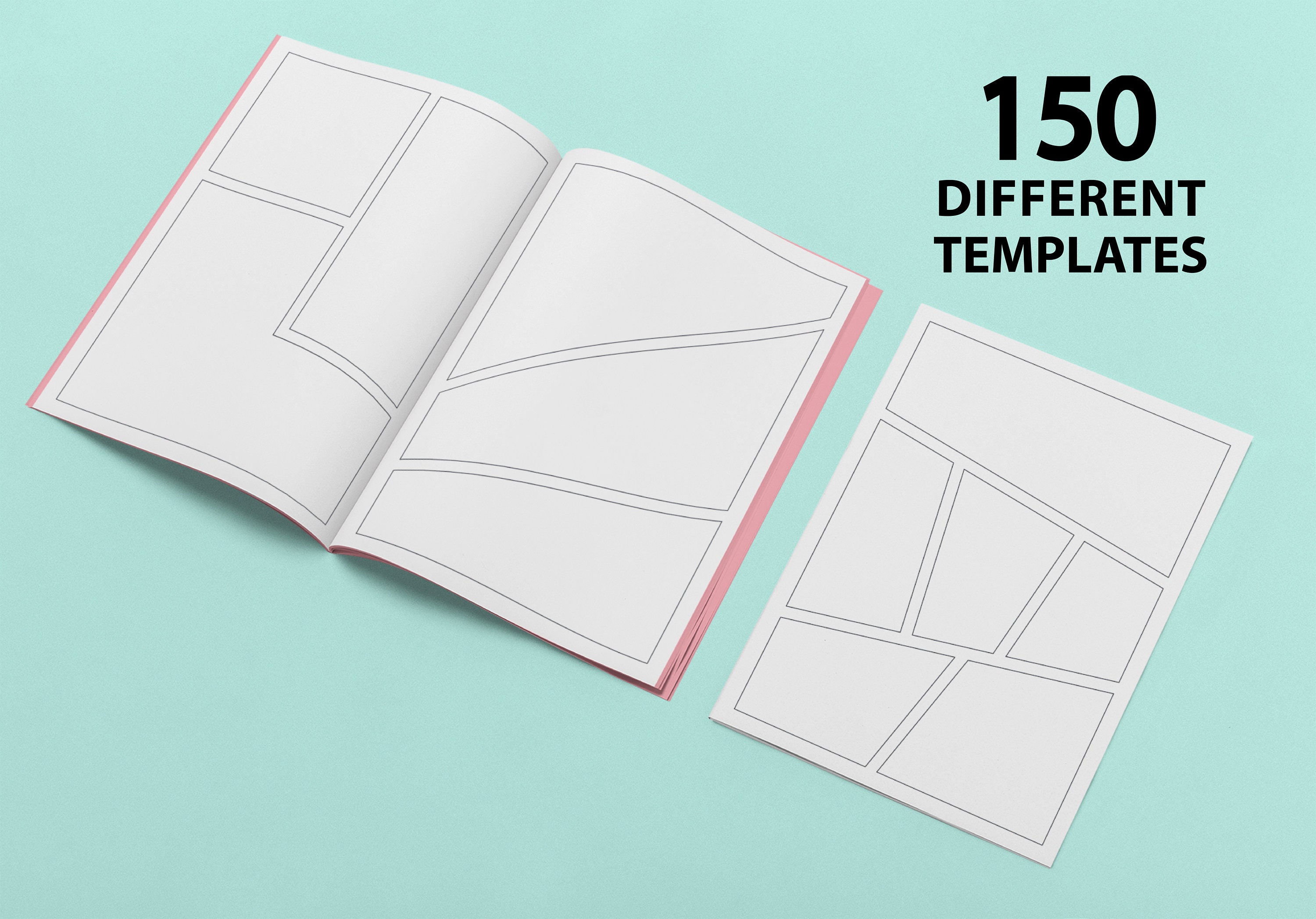 Printable DIY Comic Grids | 150 Different Templates | PDF Format | 8.5 ...