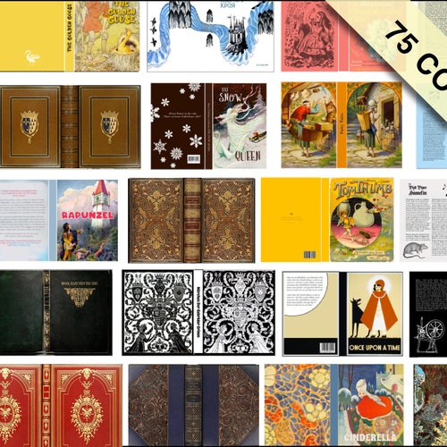 50 Printable Miniature Vintage Book Covers 1:12 50 Covers - Etsy
