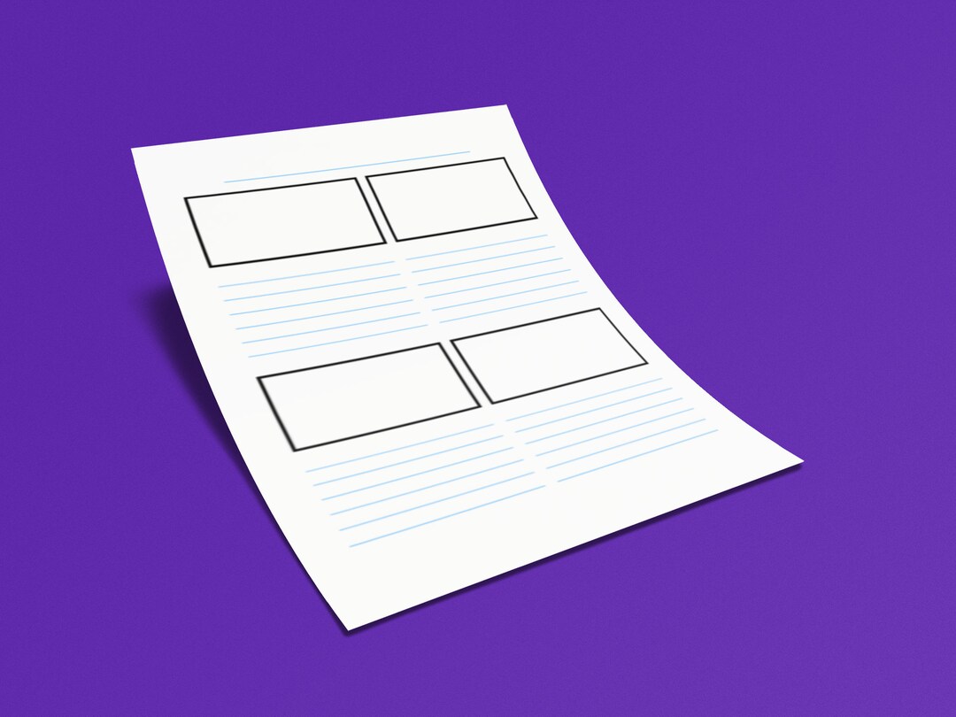 Blank 16:9 Storyboard Template Paper Printable | High Resolution JPG ...