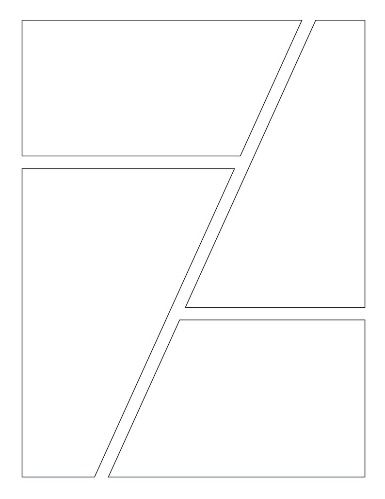 Printable DIY Comic Grids | 150 Different Templates | PDF Format | 8.5 ...