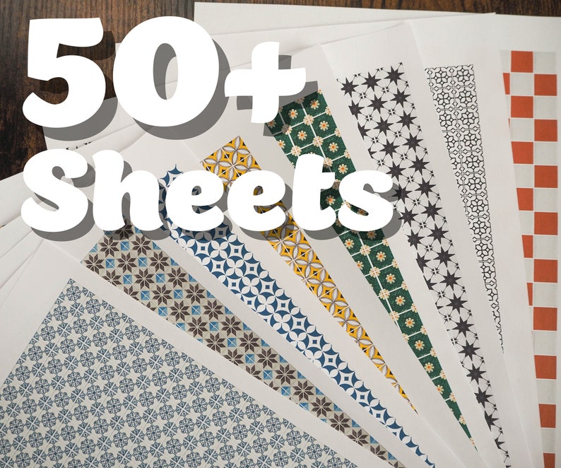 300 Unique Printable Miniature Tiles for Bathroom, Kitchen, Wall ...