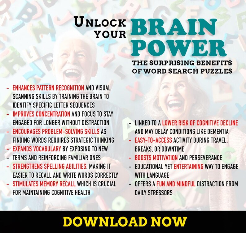 4000 Printable Word Search Puzzles Incl. Solutions | PDF 8.5" X 11 ...