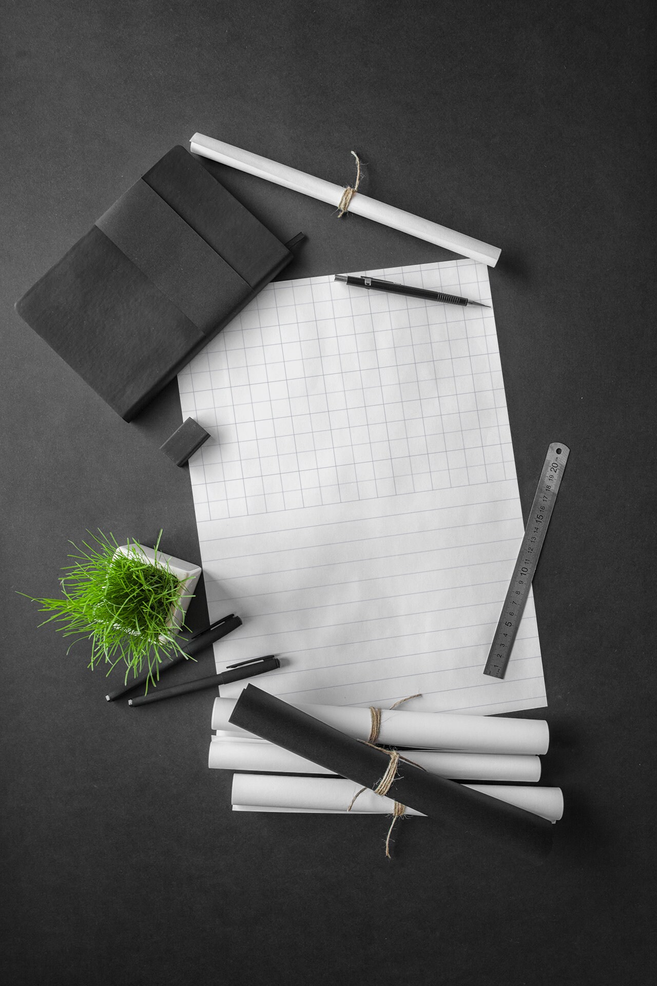 Half Graph Half Lined Printable Sheet High Resolution JPG File 8.5 X 11 ...