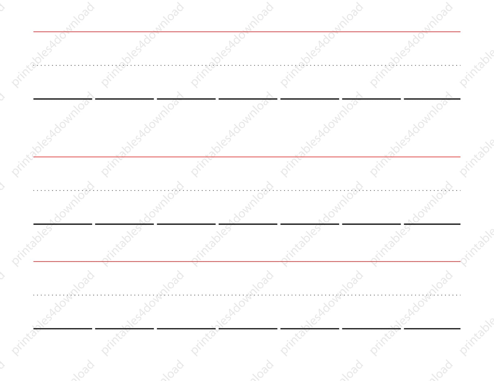 Printable Writing Practice Paper | 20 Template Collection | High ...