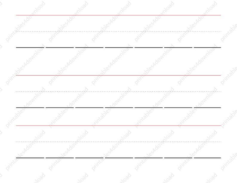 Printable Writing Practice Paper | 20 Template Collection | High ...