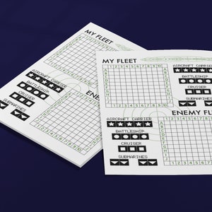 Battleship Game Printable Sheet | High Resolution JPG File 8.5" X 11 ...