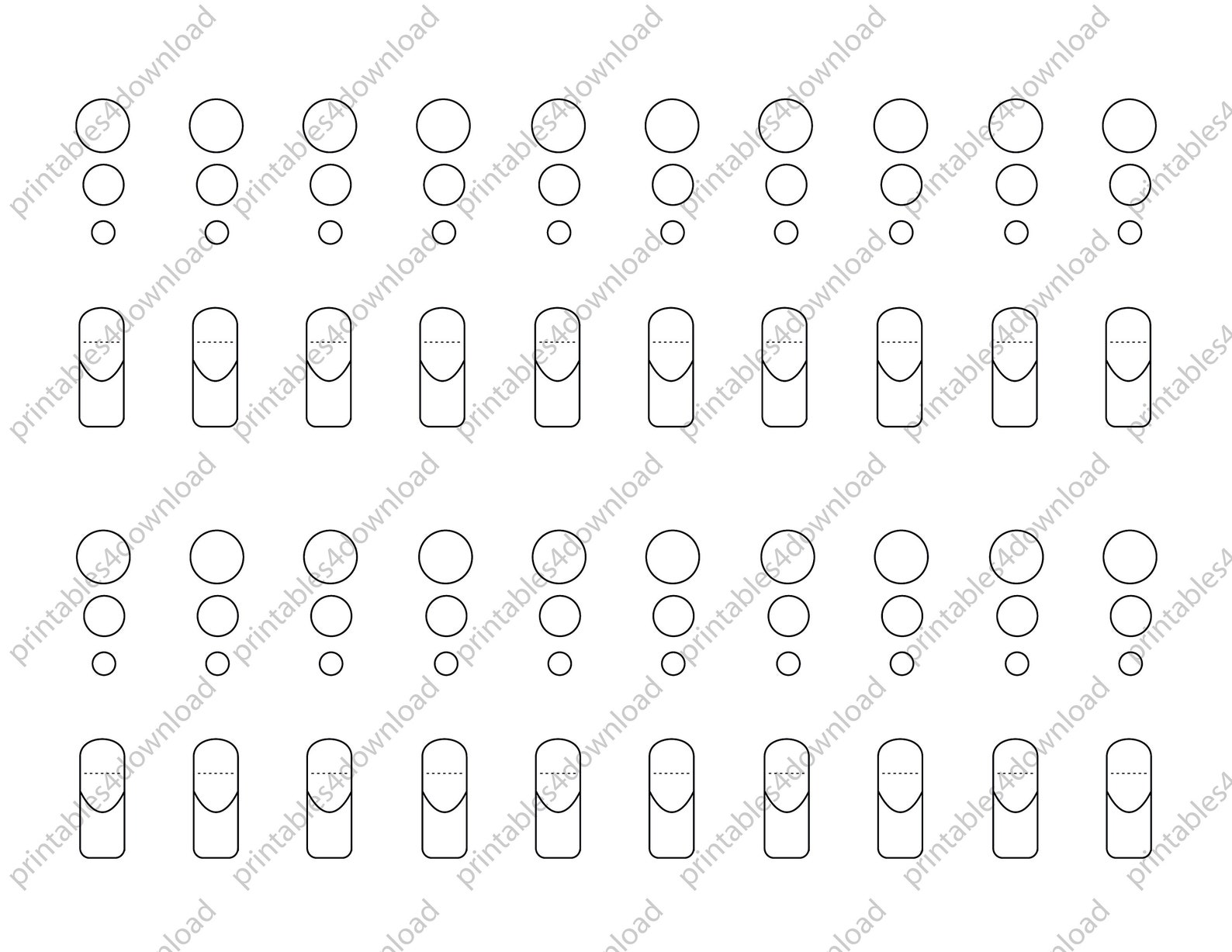 Printable Nail Templates
