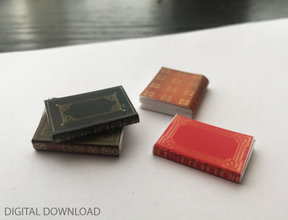 50 Printable Miniature Vintage Book Covers 1:12 | 50 Covers | Instant ...