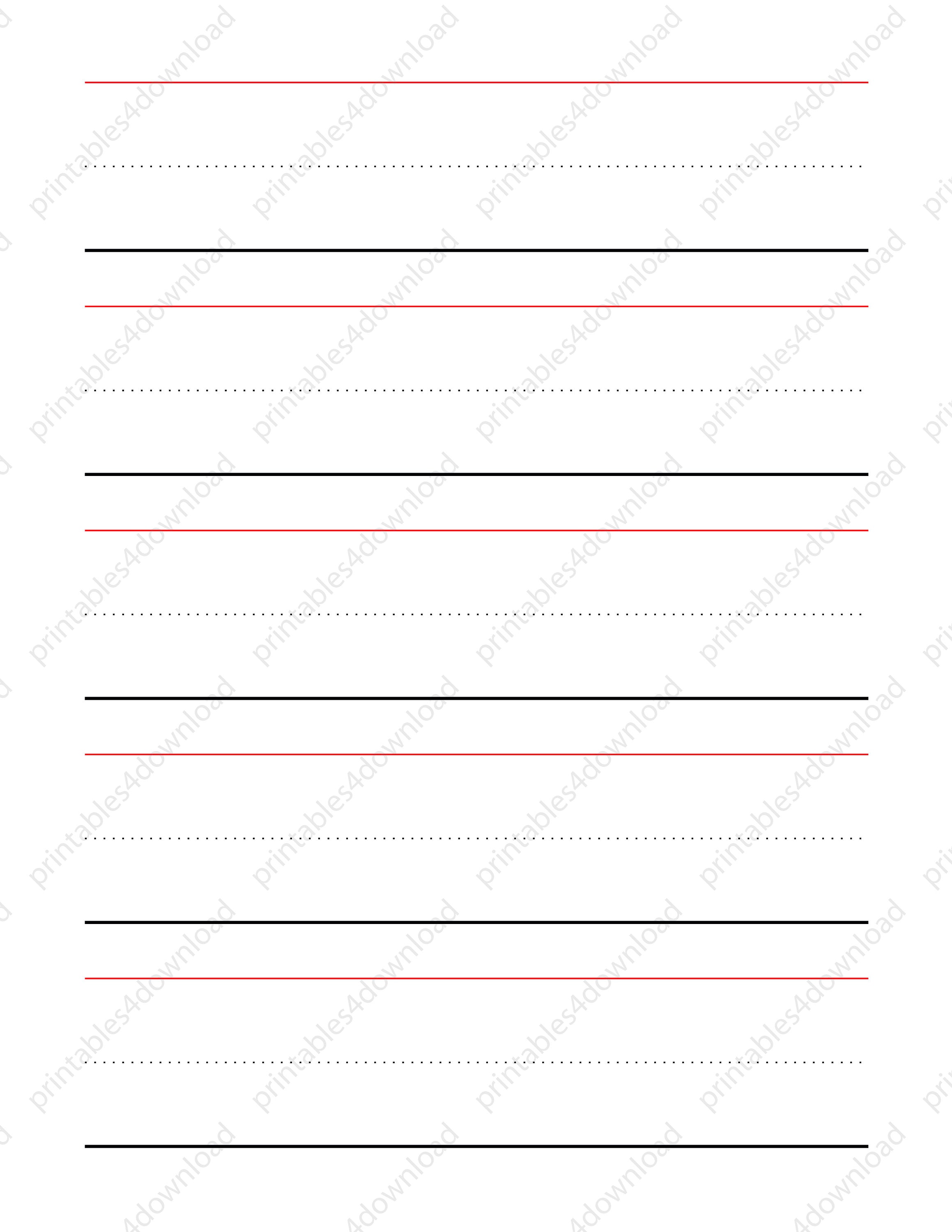 Printable Writing Practice Paper | 20 Template Collection | High ...