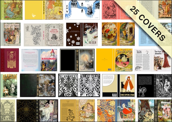 25 Printable Miniature Vintage Fairy Tale Book Covers 1:12 | Etsy