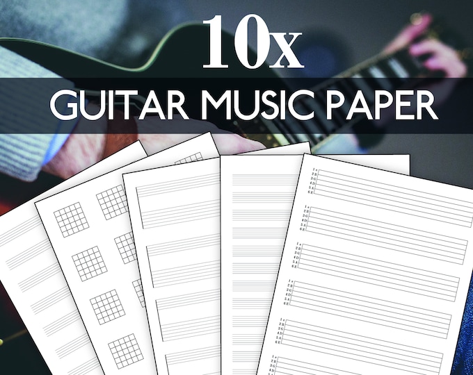 Blank Guitar Chord Charts for Beginners Printable at Home on Standard ...