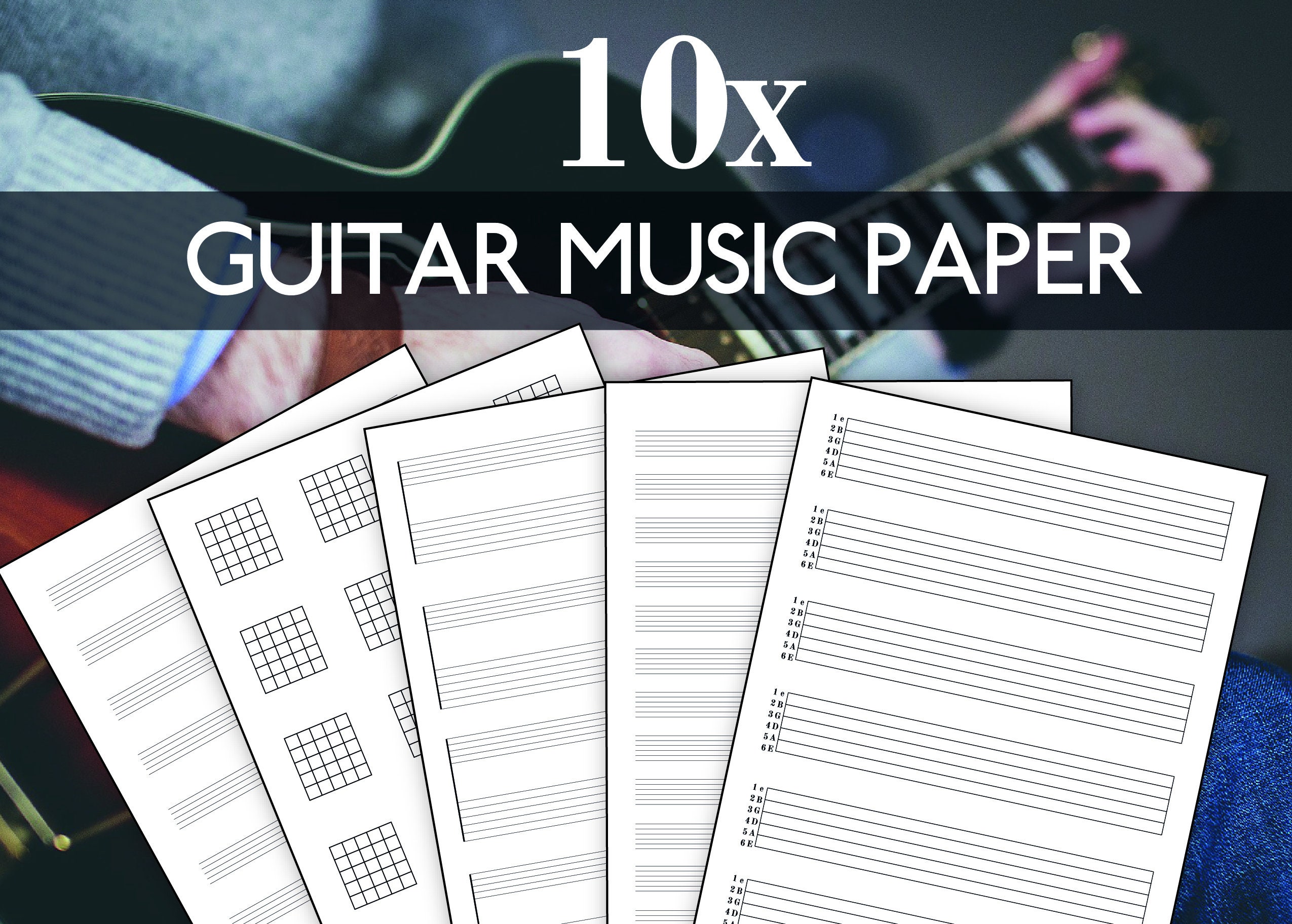 Guitar Music Paper
