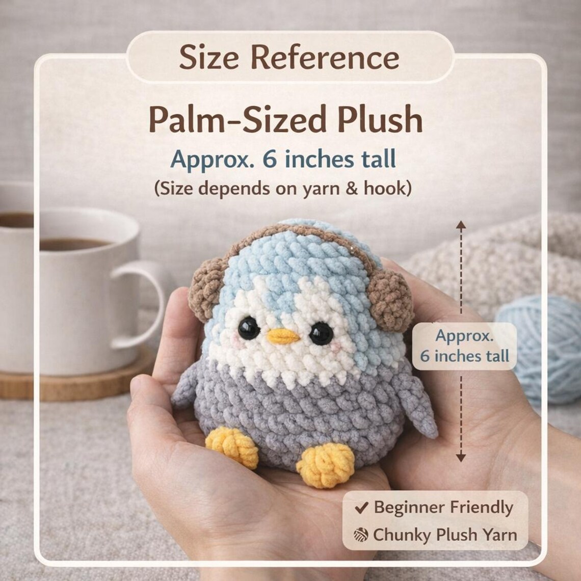 Mini Penguin Crochet Pattern PDF, Chunky Amigurumi Toy, Easy Beginner ...