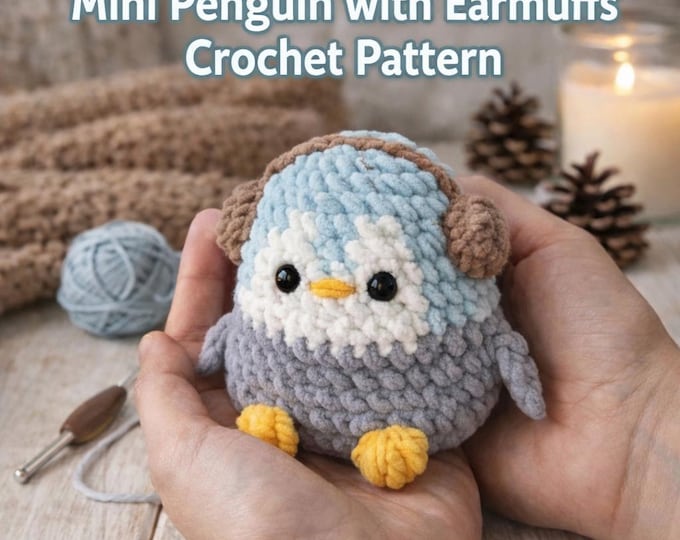 Mini Penguin Crochet Pattern PDF, Chunky Amigurumi Toy, Easy Beginner ...
