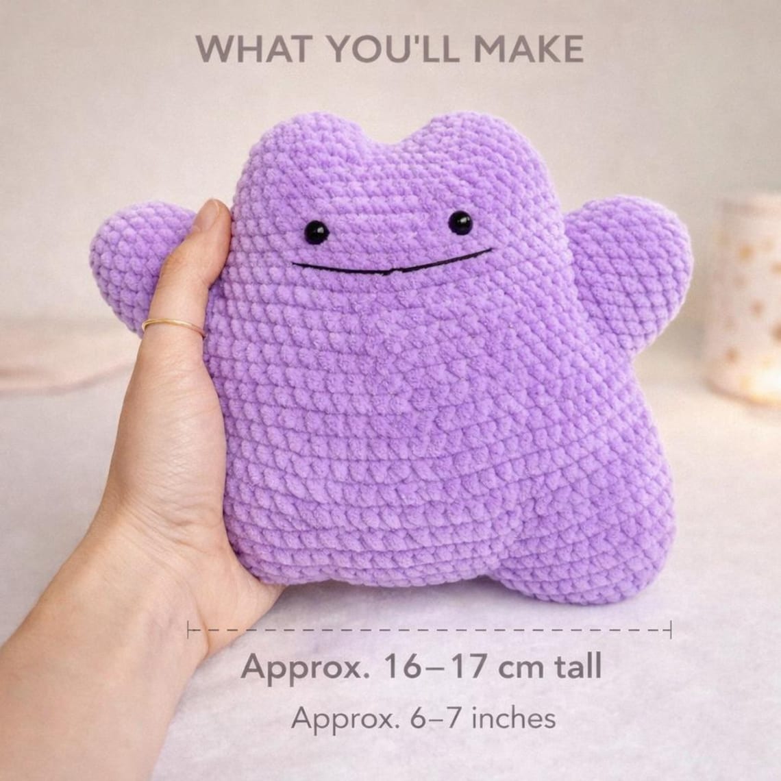 Ditto Crochet Pattern PDF | Beginner Friendly Amigurumi Plush Pattern ...
