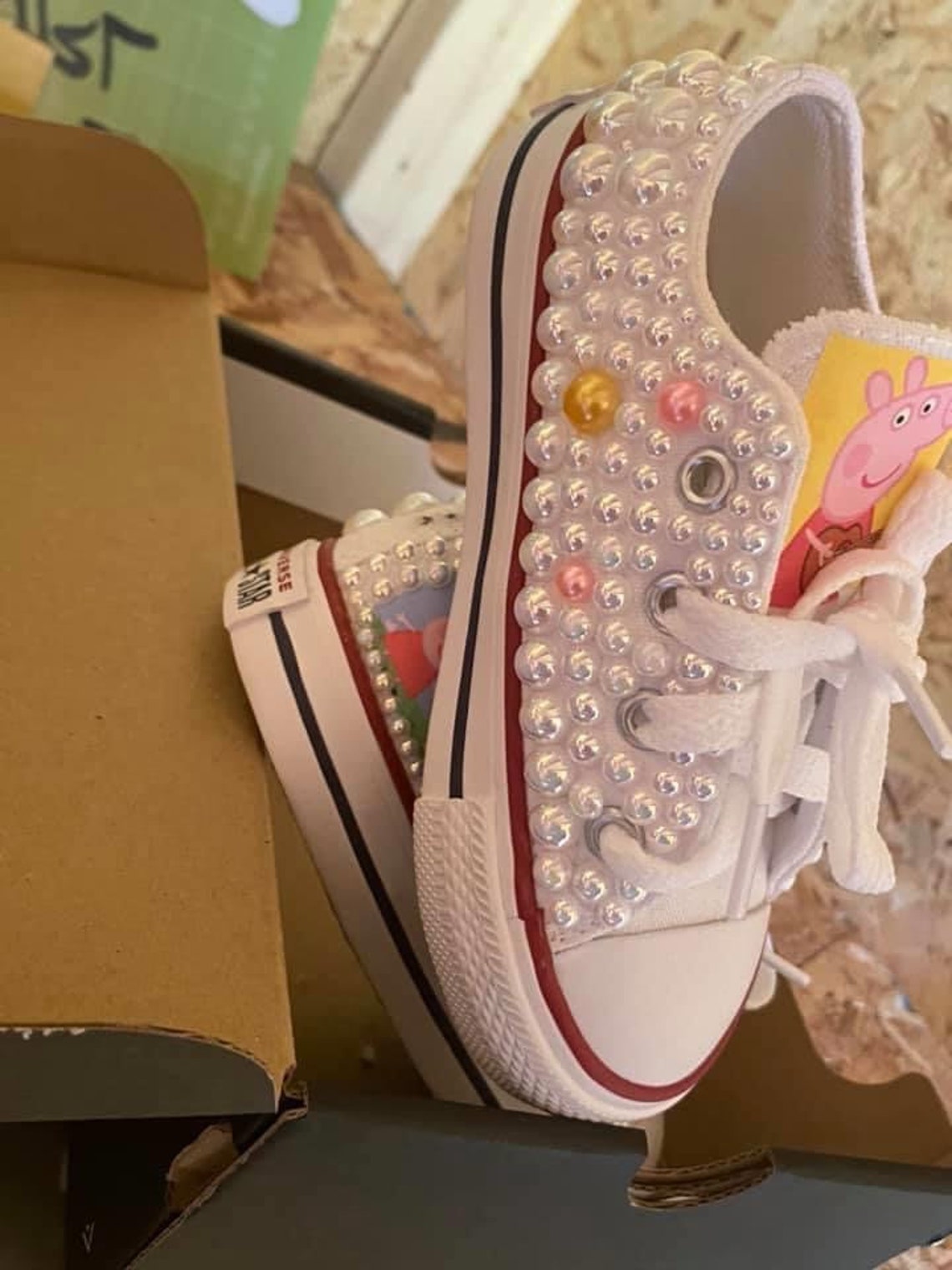 Customized Peppa Pig Converse - Etsy