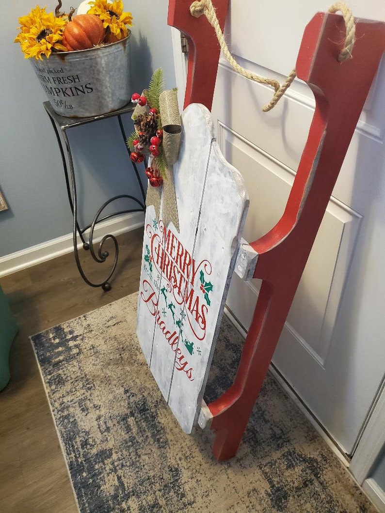 Christmas Sled Christmas Decor Holidays Holiday Yard Decor Custom Built ...