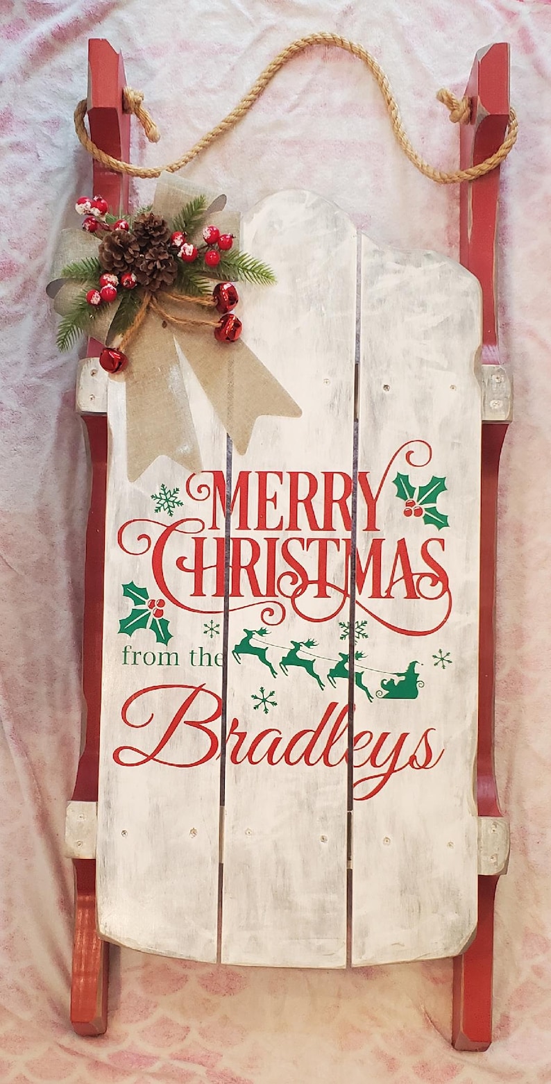 Christmas Sled Christmas Decor Holidays Holiday Yard Decor Custom Built ...