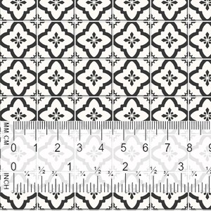 Black White Tile, Dollhouse Wallpaper Tile Flooring, 1:12 Miniature ...