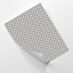 Black White Tile, Dollhouse Wallpaper Tile Flooring, 1:12 Miniature ...