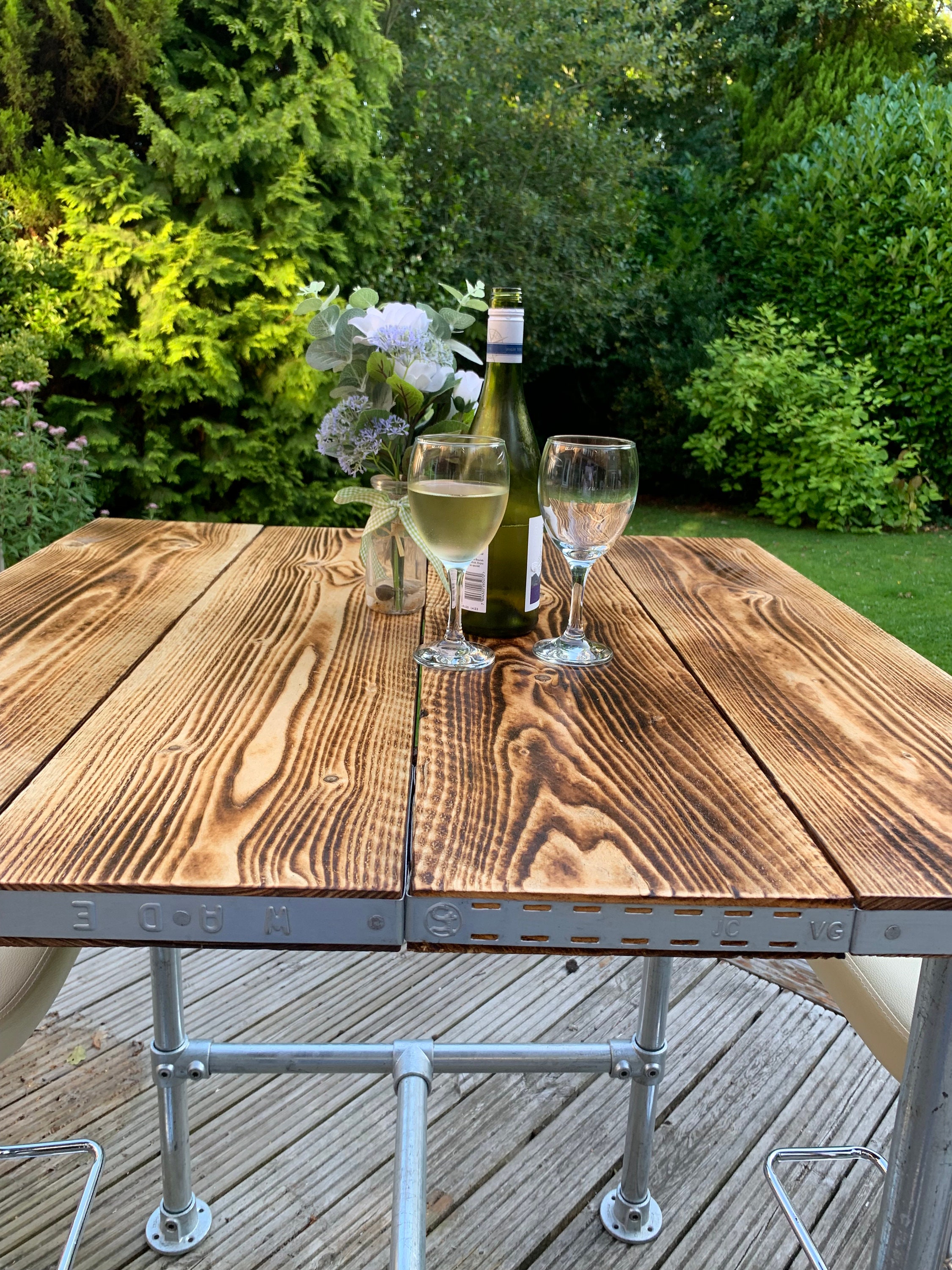 Industrial Style Poseur Table Kit (900mm X 900mm Table Top), 1100mm ...