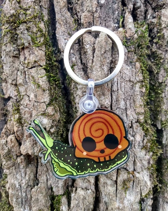 Spooky Cute Skull Snail Key Chains Witchy Vibes Cottage Core | Etsy