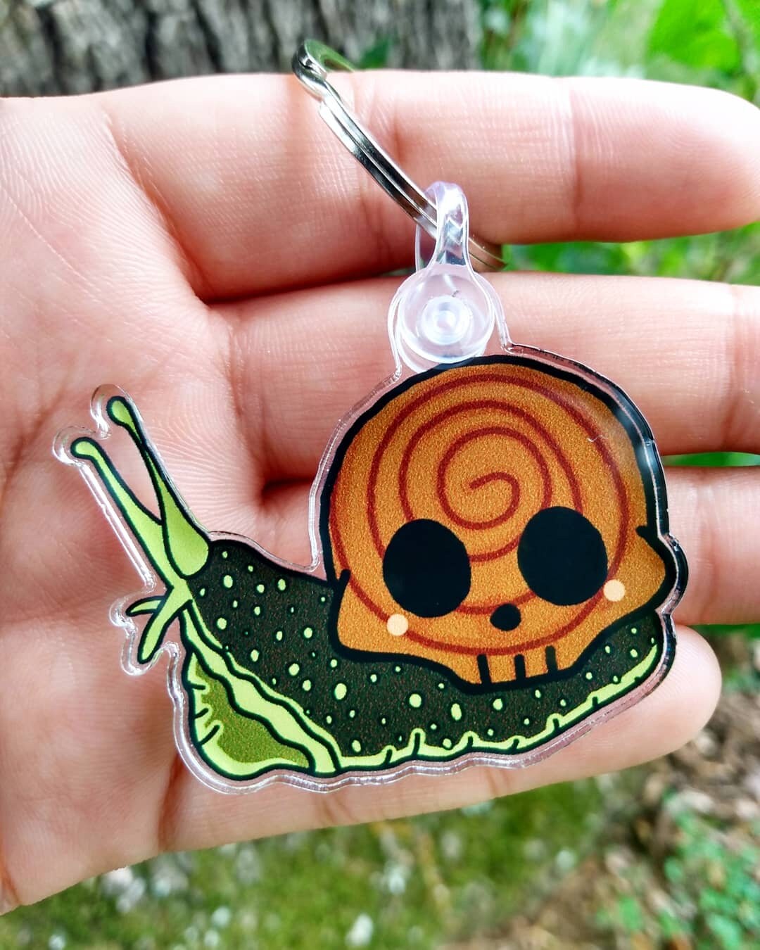 Spooky cute skull snail key chains witchy vibes cottage core | Etsy