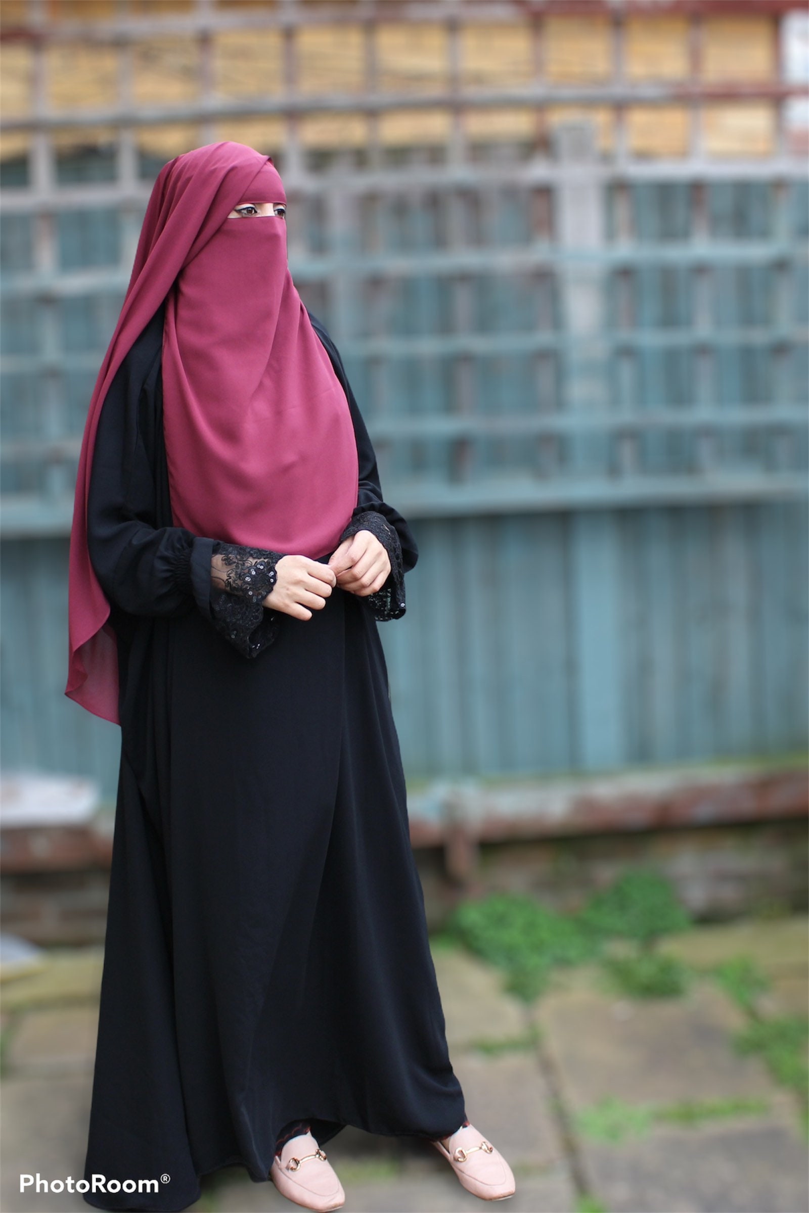 Two layer niqab in Pretty Pink Note only Niqab Abaya - Etsy 日本