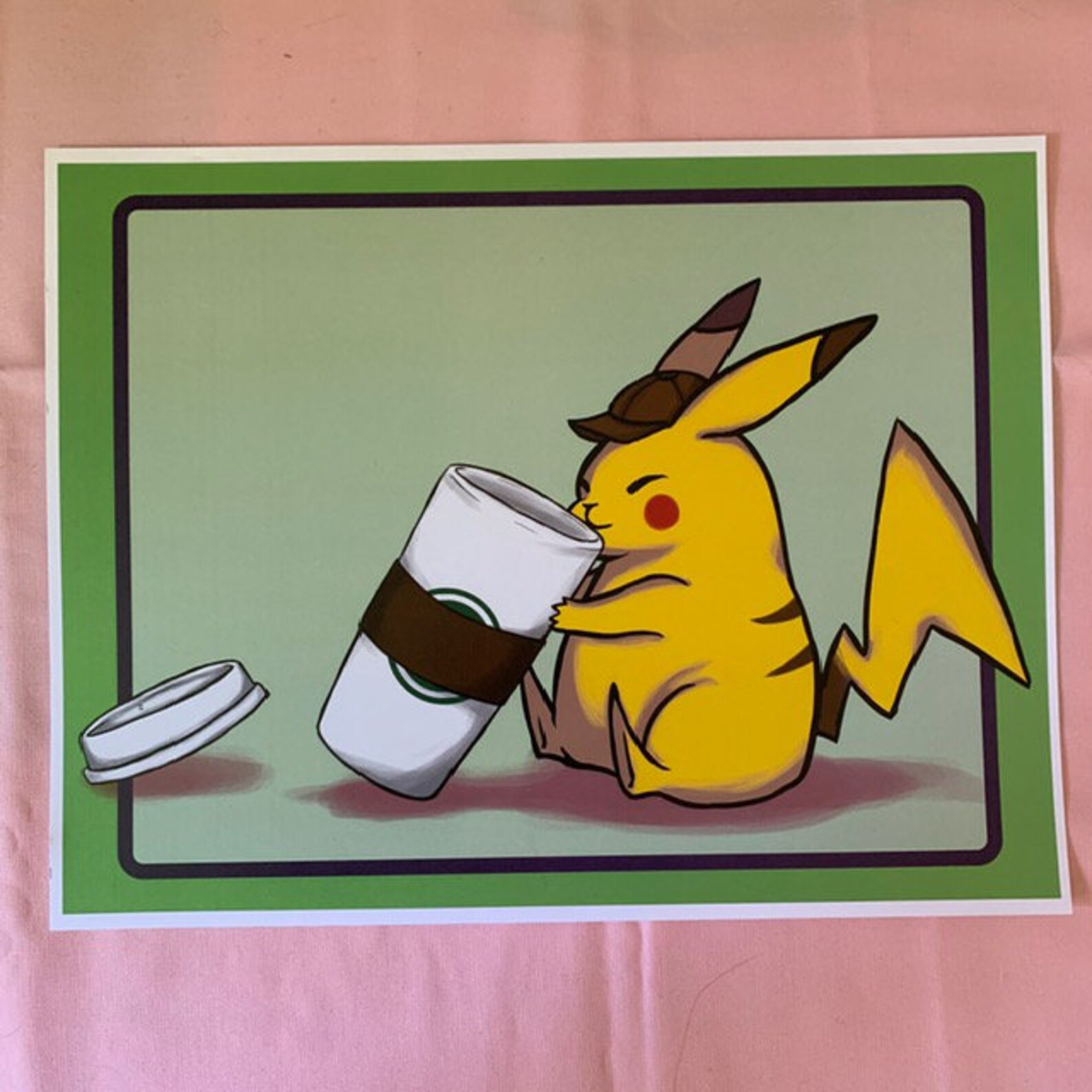 Impresión de Coffee Break Pikachu - Etsy España