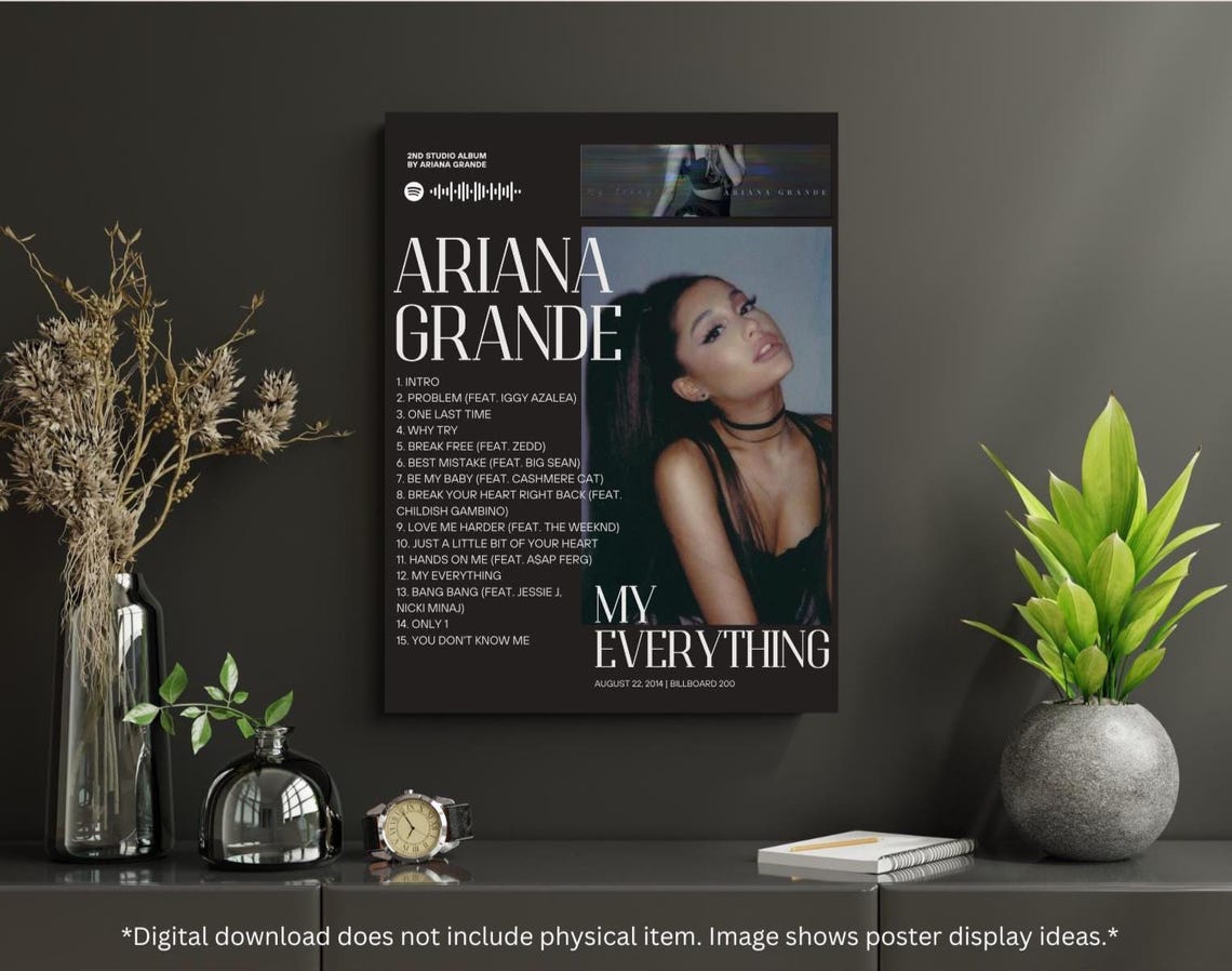 Ariana Grande 'my Everything' Album Cover Art Print (digital Download ...