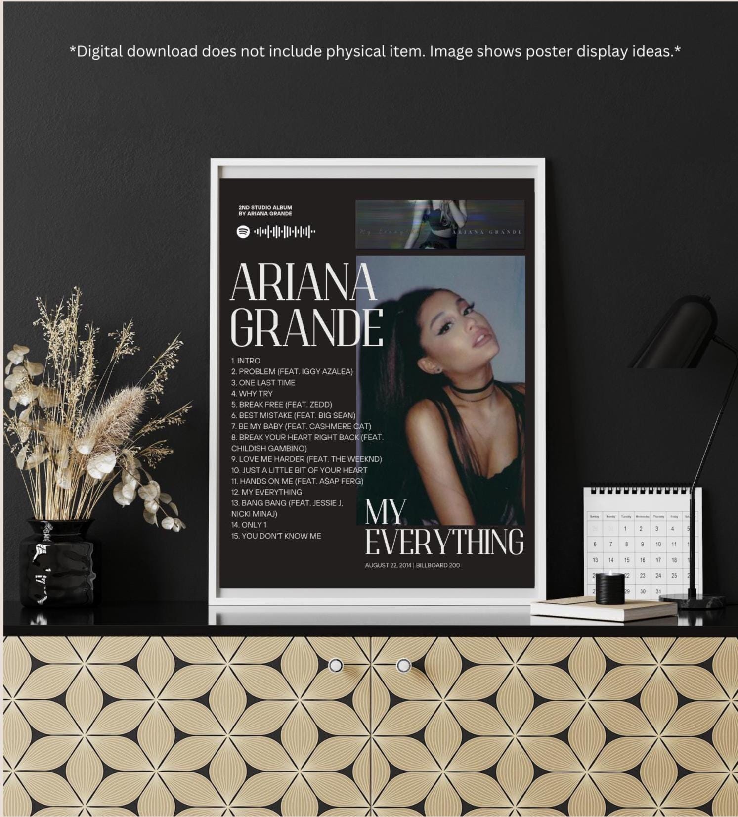 Ariana Grande 'my Everything' Album Cover Art Print (digital Download ...