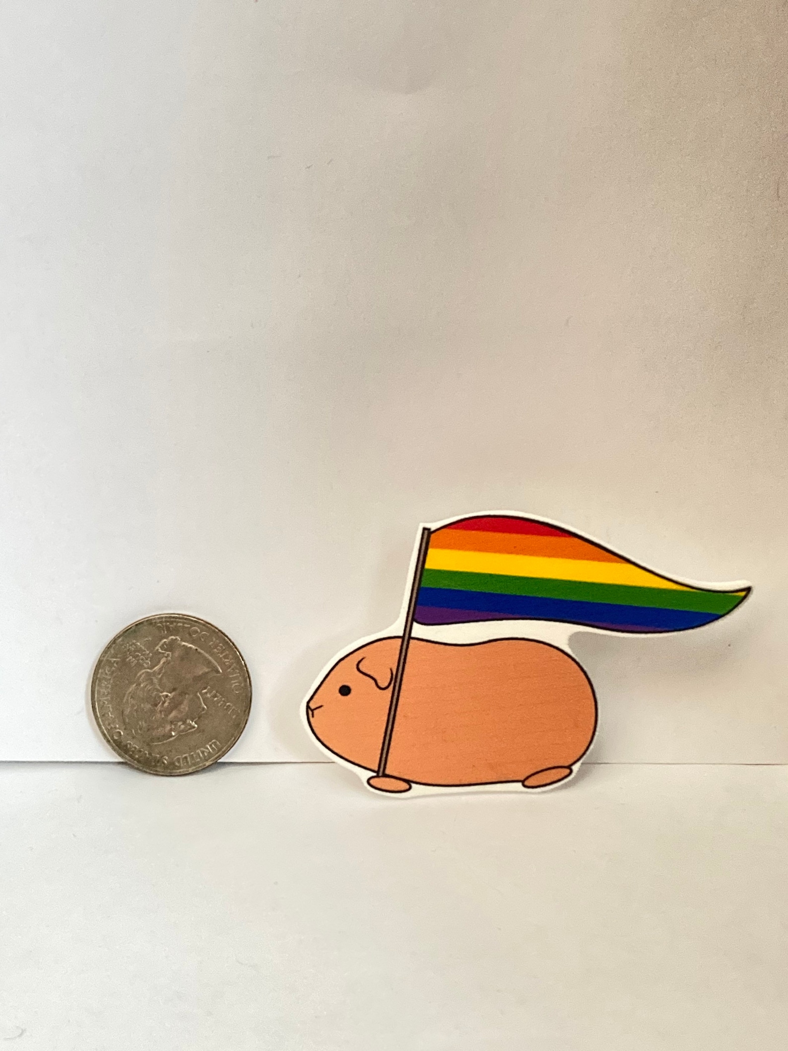 Pride Flag Guinea Pig Pin - Etsy