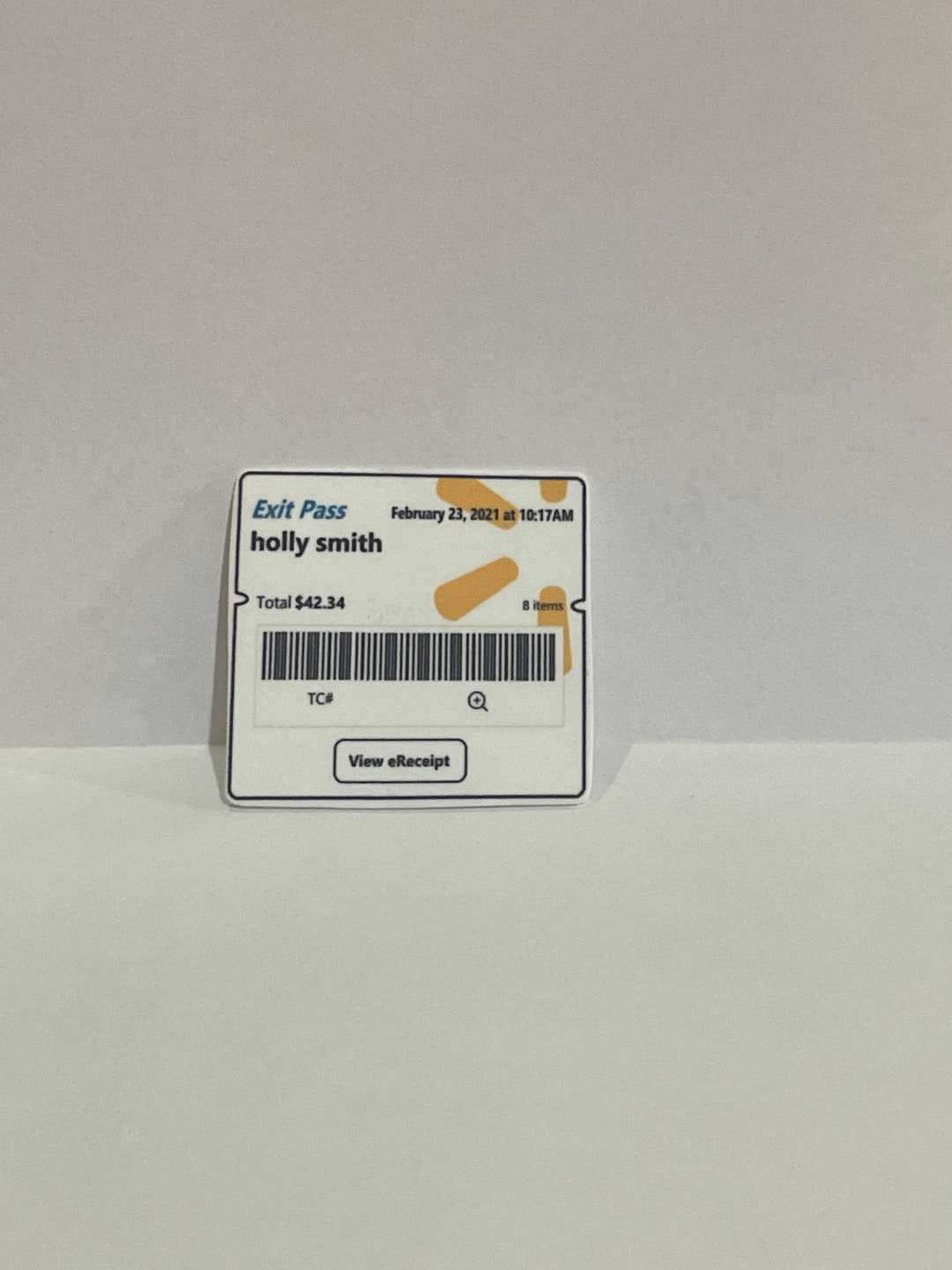 Walmart Exit Pass Walmart Online Grocery Pickup Order Number Pin - Etsy