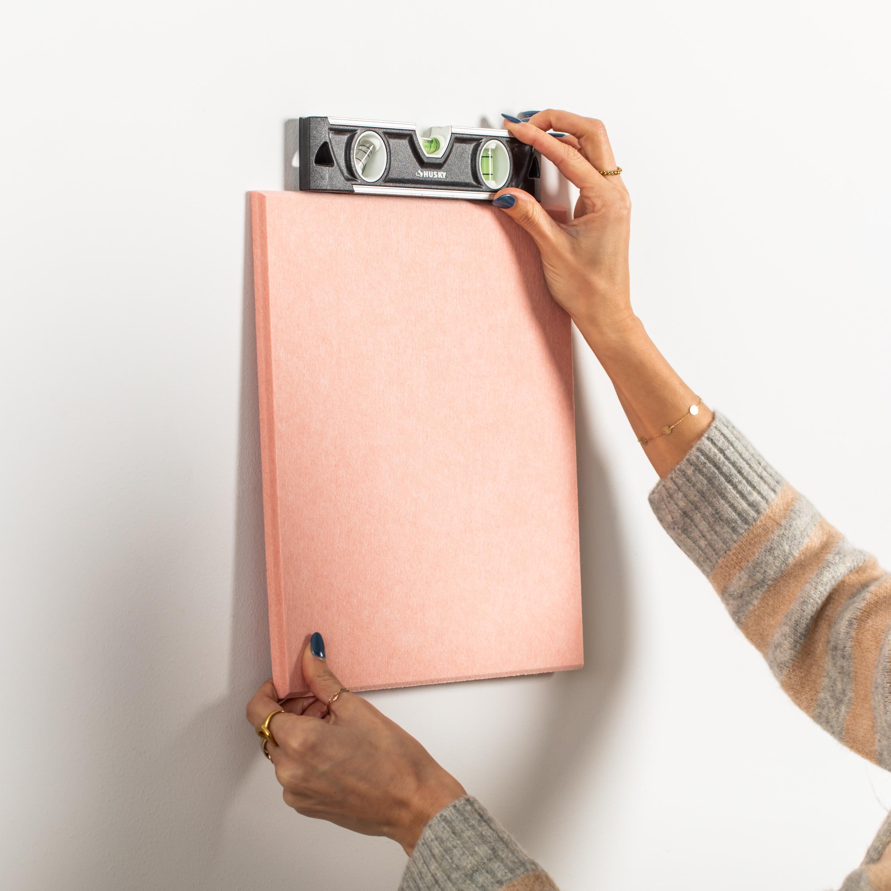 Pink Felt Wall Tiles, Self-adhesive Pin Board, Customizable Bulletin ...
